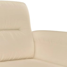 Petromila 2dílná sedací souprava s polštáři krémová tkanina z mikrovlákna