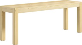 HOMCOM Dvousedací Dřevěná Lavice v Inspiračním Stylu pro Obývací Pokoj, Kuchyni a Vstup, Borové Dřevo, Nosnost až 240 kg, 120 x 33 x 45 cm, Přírodní |