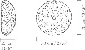 Bílé nástěnné svítidlo ø 70 cm Eos Up Large – UMAGE
