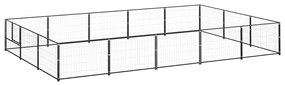Psí kotec černý 15 m² ocel