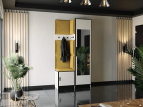 Šatní skříň Roj11 - 106,4x205x39cm bílý + žlutý