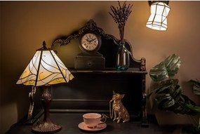 Bílá nástěnná tiffany lampa Joanne - 17*12*23 cm E14/max 1*40W