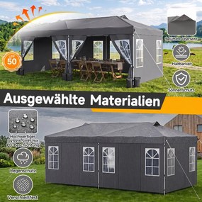 Costway Pavilon Pop-up párty stan výškově nastavitelný s 6 bočními stěnami