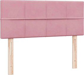 Box spring postel s matrací růžová 120x220 cm samet 3316256