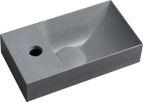 Sapho Small - Umývátko, 31x17 cm, bez přepadu, otvor pro baterii vlevo, šedá PK30017