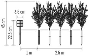 LED Solární dekorace 50xLED/3W/1,2V 600 mAh IP44