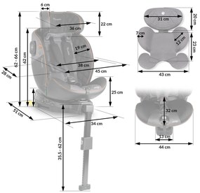 Autosedačka Nukido Prestige Line 0-36 kg ISOFIX v černé a šedé barvě pro bezpečné cestování