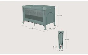 Lionelo - Cestovní postýlka 3v1 ELLEN Green Sage
