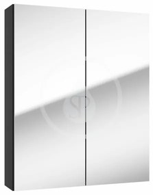 kielle Vega Zrcadlová skříňka, 60x73x15 cm, matná černá ki_50118604