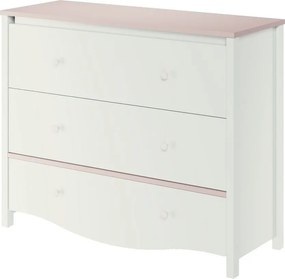 Casarredo - Komfort nábytek Dětská komoda ELISA MI-16, 3S bílá/růžová