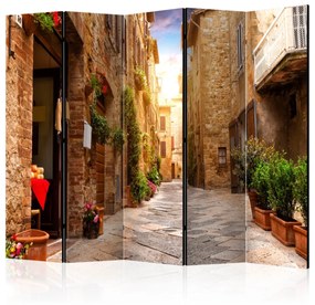 Paraván - Colourful Street in Tuscany II [Room Dividers]