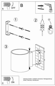 Nástěnné svítidlo Orbis, 1x tmavě šedé kovové stínítko