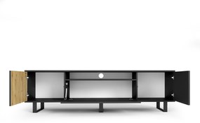 Velký TV stolek Beatriz 200 cm Barva: Černá / Artisan