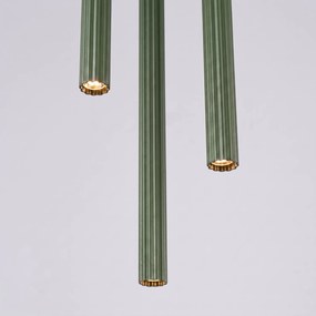 Sollux Lighting Závěsné svítidlo ARCHE 3P olivově zelené