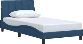 Rám postele bez matrací Hanko modrá 100x200 cm textil 3310376