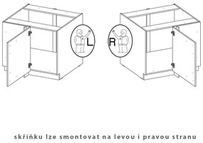 Kuchyňská linka LARA wh | ve tvaru L | 410x260 cm | UNI provedení | zásuvky PREMIUM BOX | bílá lesk