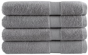 Prémiové ručníky SOLUND 4 ks šedé 100x200 cm 600 g/m² 137318