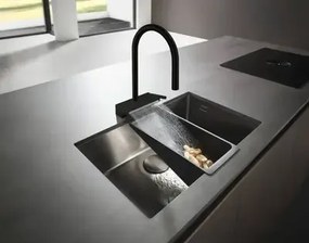 Hansgrohe - Dřezová baterie Aquno Select 170 s výsuvnou sprškou a ploc