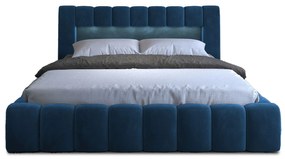 Eltap Čalouněná postel Lamica s úložným prostorem - ocel Materiál a barva potahu: Monolith 77 - tmavě modrá, Rozměry (cm): 160x200