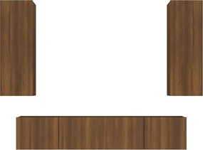 vidaXL 4dílný set TV skříněk kompozitní dřevo [3114205] Barva: dub sonoma