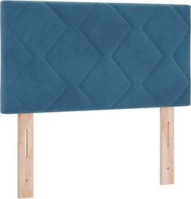 Postel s boxspringem s čelo Tmavě modrá 200 x 80 cm samet 3341496
