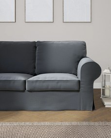Potah na pohovku IKEA Ektorp 2-místná rozkládací  NOVÝ MODEL 2012 barva šedá látka sametová