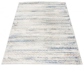 Moderní kusový koberec PORTLAND G494B bílý modrý Rozměr: 80x150 cm