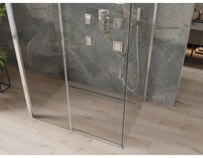 Mexen Omega 3-stěnový sprchový kout 110x90 cm, 8mm čiré sklo - chromový profil, 825-110-090-01-00-3S