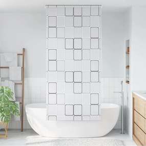 Sprchová roleta 80 x 240 cm čtvercový vzor 142847