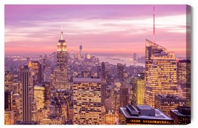 Obraz Panorama New Yorku V Noci Nedostatek Nedostatek Plátno Canvas 100x70