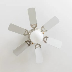 ZEVENTI - Stropní ventilátor GALDANA 1xE27/60W/230V šedá/bílá