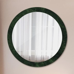 Kulaté dekorativní zrcadlo na zeď Zelený mramor fi 90 cm