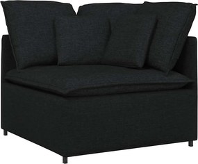 Modulární pohovka s polštáři textil černá 3321269