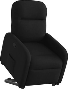 Zvedací polohovací křeslo černé textil 3302974