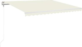 Automatická zatahovací markýza 400 x 350 cm krémová 3068987