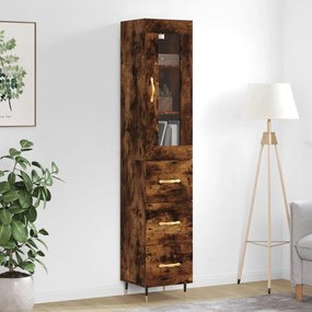 Skříň Highboard 34,5 X 34 X 180 Cm Kompozitní Dřevo - Bílá / 3 police