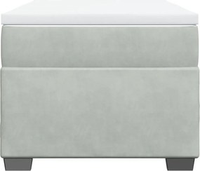 Box spring postel s matrací světle šedá 90x190 cm samet 3285251
