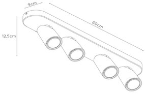 Lucide 23954/21/31 - LED Bodové svítidlo XYRUS 4xGU10/5W/230V bílá