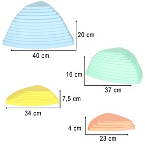 Creative Corner Senzorická stezka říční kameny pro trénink rovnováhy podlaha je láva hra 11 prvků pastelová