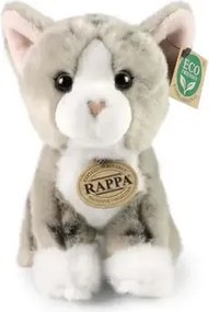 Rappa Plyšová kočka šedá 18 cm / ECO-FRIENDLY / od 0 let