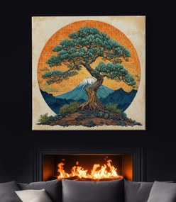 Obraz na plátně - Strom života Síla Japonska FeelHappy.cz Velikost obrazu: 100 x 100 cm