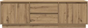 TV skříňka s LED osvětlením dub artisan 160,5x41x50 cm 3328434