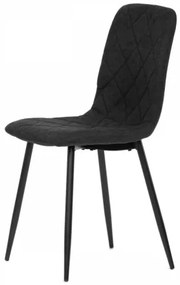 Jídelní židle černá látka, nohy černý kov CT-283 BK2