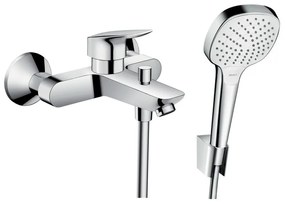 Set vanová baterie Hansgrohe Logis 71400000, sprchová sada Hansgrohe Croma 26425400