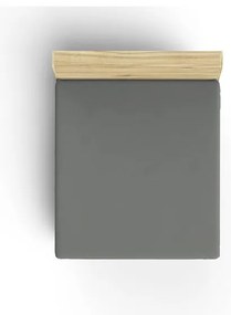 Tmavě šedé napínací bavlněné prostěradlo 160x200 cm - Mijolnir