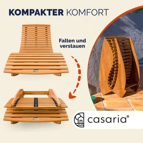 Casaria Saunové lehátko z akáciového dřeva 101845