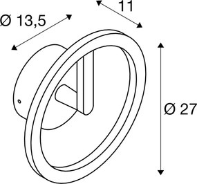LA 1007919 Q-RING nástěnné svítidlo, 3000 K FÁZE, IP65, bílá - BIG WHITE (SLV)