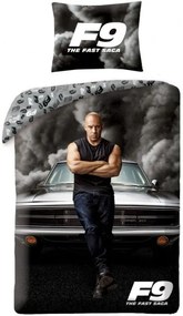 Bavlněné ložní povlečení Rychle a zběsile F9 - Fast &amp; Furious 9 - 100% bavlna - 70 x 90 cm + 140 x 200 cm