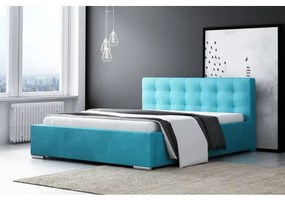 Čalouněná postel DIANA modrá rozměr 160x200 cm