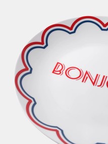 Sinsay - Keramický talíř s nápisem Bonjour - vícebarevná